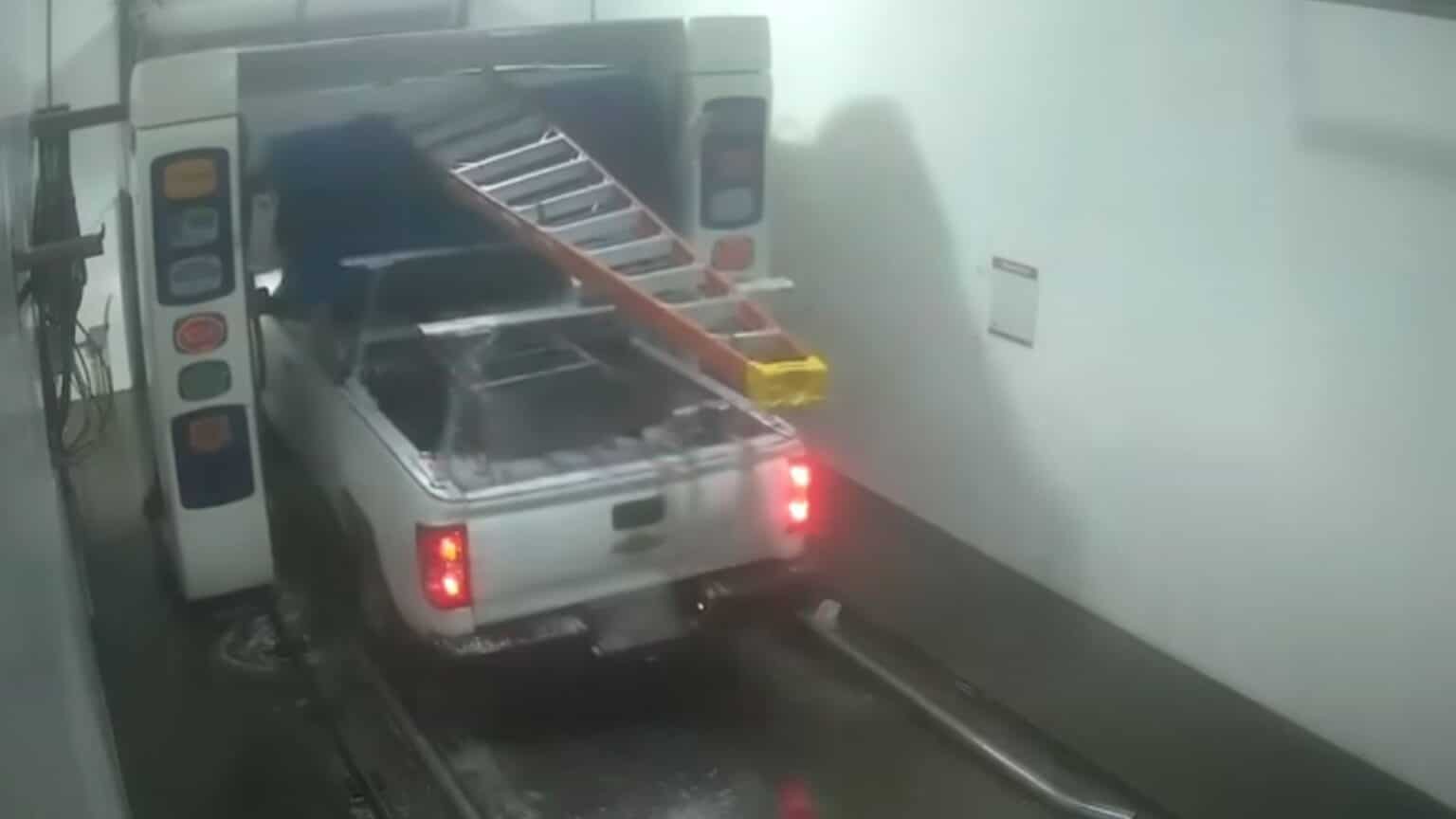 Guy Takes His Ladder Through A Car Wash - The Auto Wire