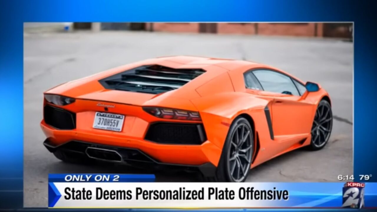 Lamborghini Vanity License Plate Deemed Offensive By The Texas DMV ...
