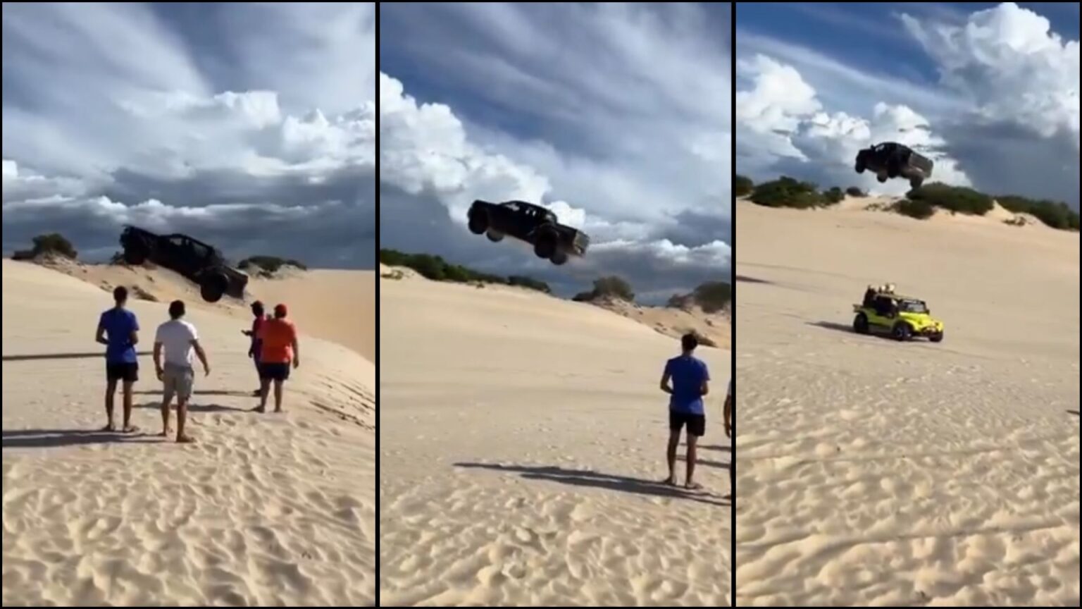 Ford Ranger Raptor Makes An Unreal Jump Off A Sand Dune - The Auto Wire