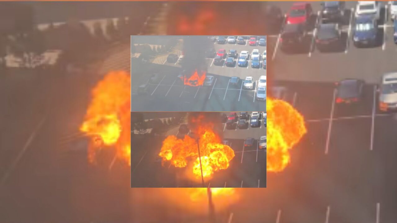 Ruptured Fuel Tank Turns Car Into A Fireball - The Auto Wire