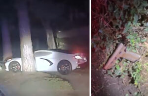 C8 Corvette Fleeing Police Crashes into Tree in Orange County - The ...