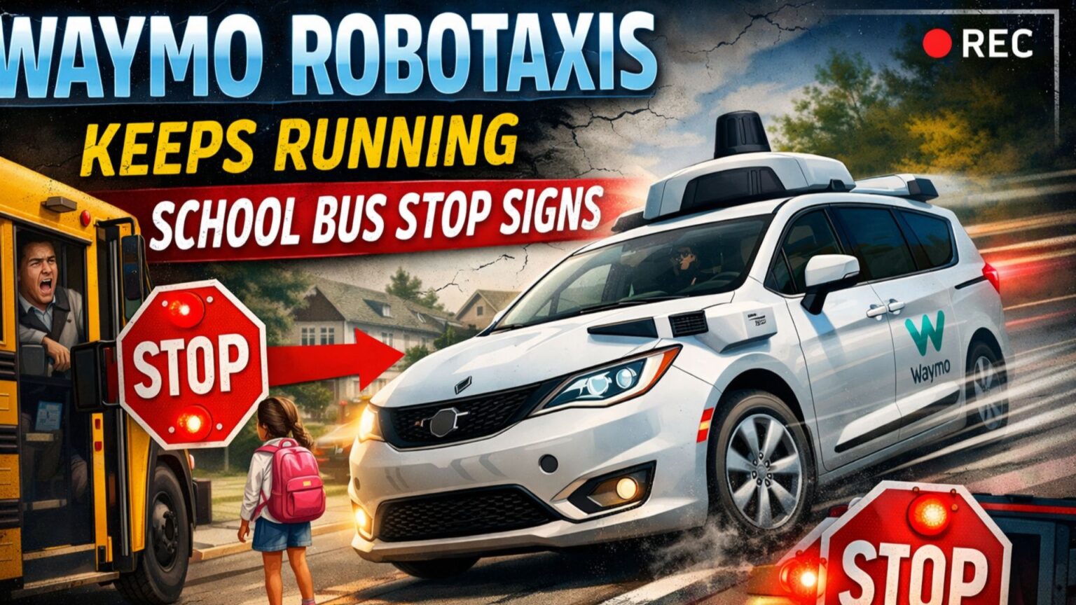 Waymo Robotaxis Keeps Running School Bus Stop Signs - The Auto Wire